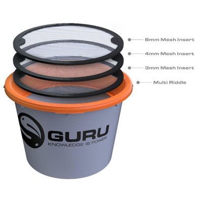 Guru Bait Riddle Multi Mesh Groundbait Maggot Fishing Bucket Angling ...