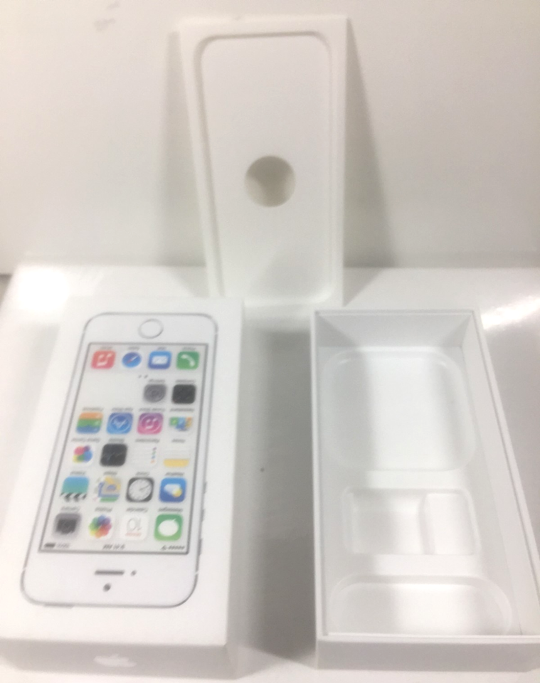 Apple iPhone 5s Apple BOX ONLY Silver 16 GB Model A1533 W. PAPERWORK ...