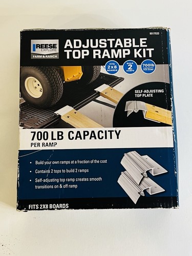 Reese Adjustable Top Ramp Kit 700 Pound Capacity Per Ramp Fits 2X8 ...