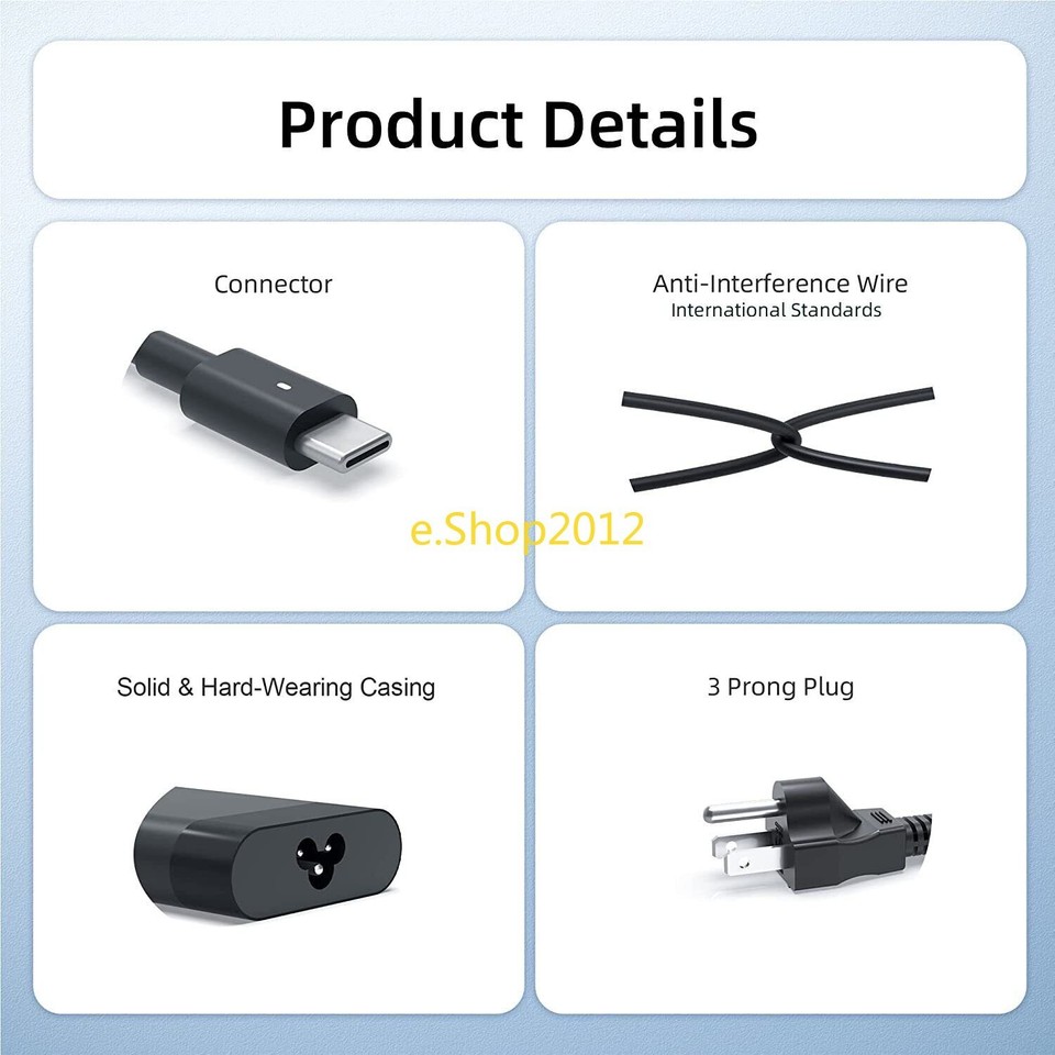 90W USB-C Power Adapter Charger for Dell Precision 5550 5560 5570 5750 ...