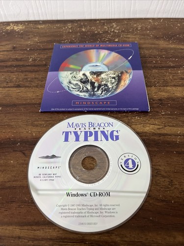 Vintage PC Software Mavis Beacon Teaches Typing Cd-Rom Windows | eBay