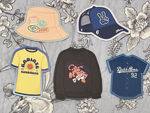 Dutch Bros Sticker Drop ~ Set of 5 ~ Apparel Themed Stickers ~ June 11 ...