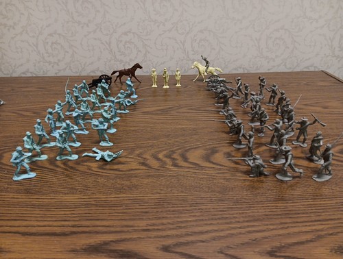 Vintage Original Marx Civil War Playset Confederate Toy Soldiers Lot 0f ...