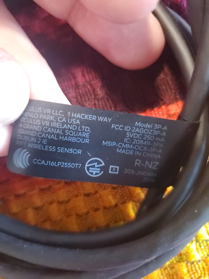 Oculus Rift VR Sensor 3P-A, Black, R-NZ, Virtual Reality Rift Wireless ...