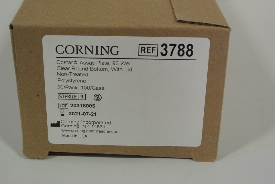 CORNING 3788 COSTAR ASSAY PLATE 96 WELL 20/PACK NEW | eBay