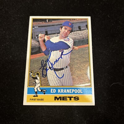 ED KRANEPOOL 1976 TOPPS AUTOGRAPHED SIGNED AUTO BASEBALL CARD | eBay