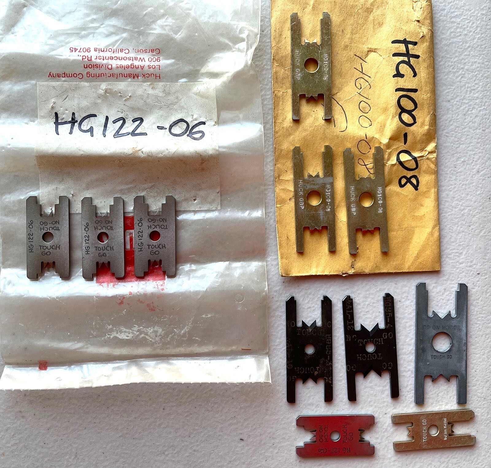 NOS Huck GBP Pin Position & Swage Gauge Set Rivet Gun Riveter Fastener ...