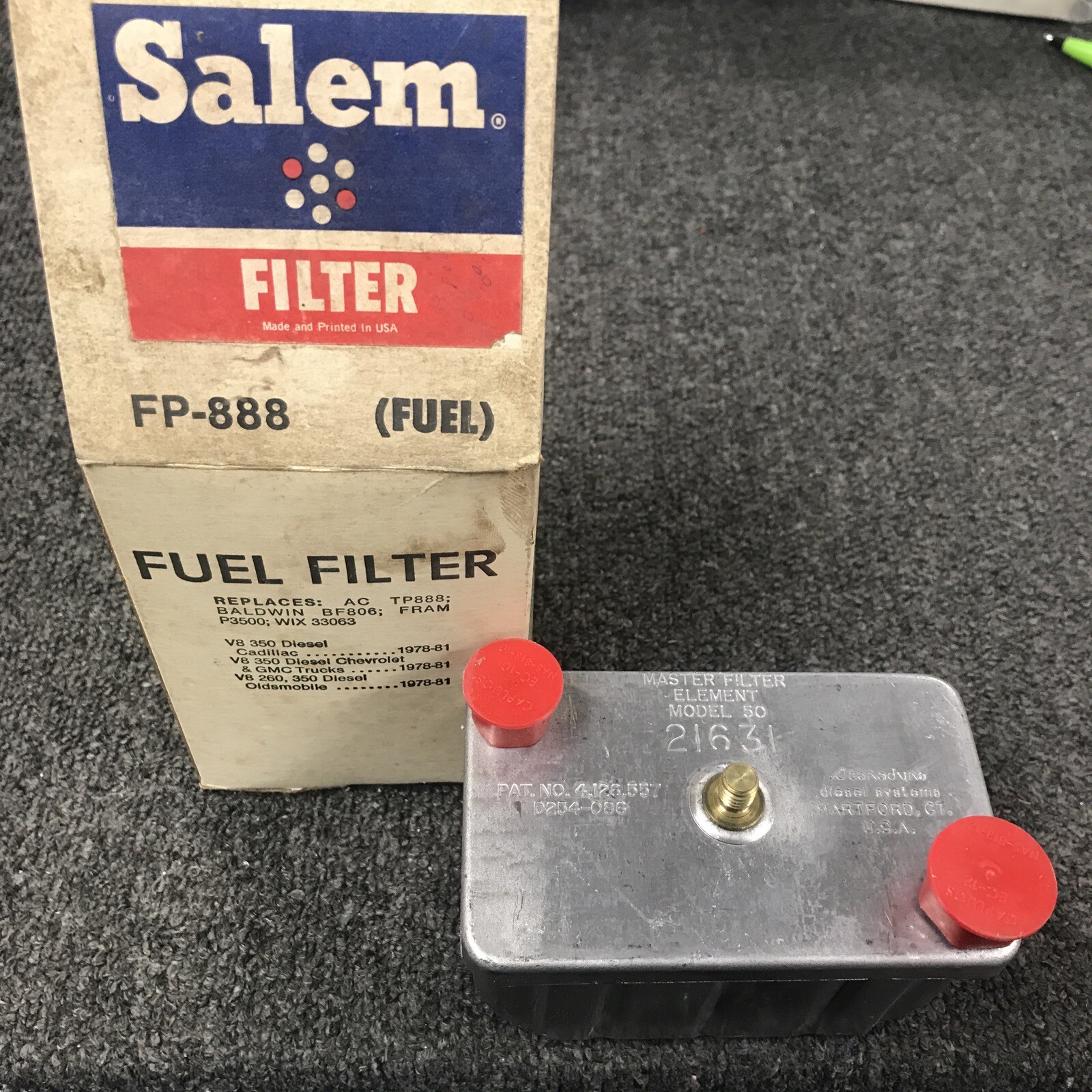 (Lot of 2) Salem FP888 Fuel Filter OTH #'s BF-806 FF236 P3500 86063 ...