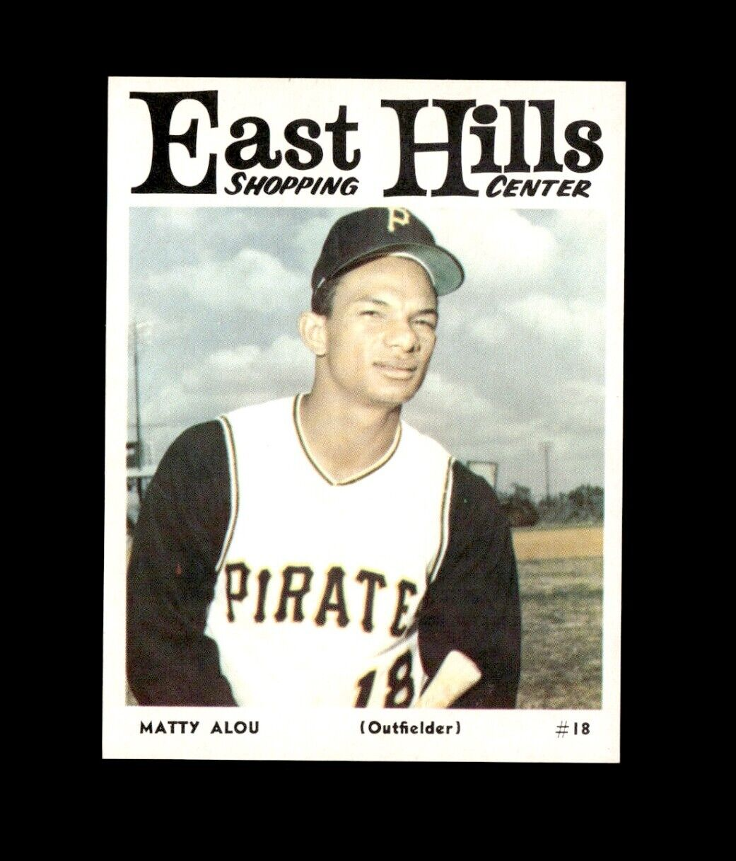 1966 East Hills Shopping Center Pittsburgh Pirates Matty Alou #18 NMMT+ ...