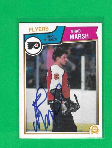 BRAD MARSH 1983-84 O-PEE-CHEE PHILADELPHIA FLYERS AUTOGRAPH CARD | eBay