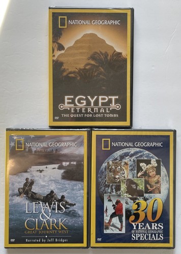 Lot of 3 NATIONAL GEOGRAPHIC PROGRAMS: EGYPT Lewis & Clark DVD ...