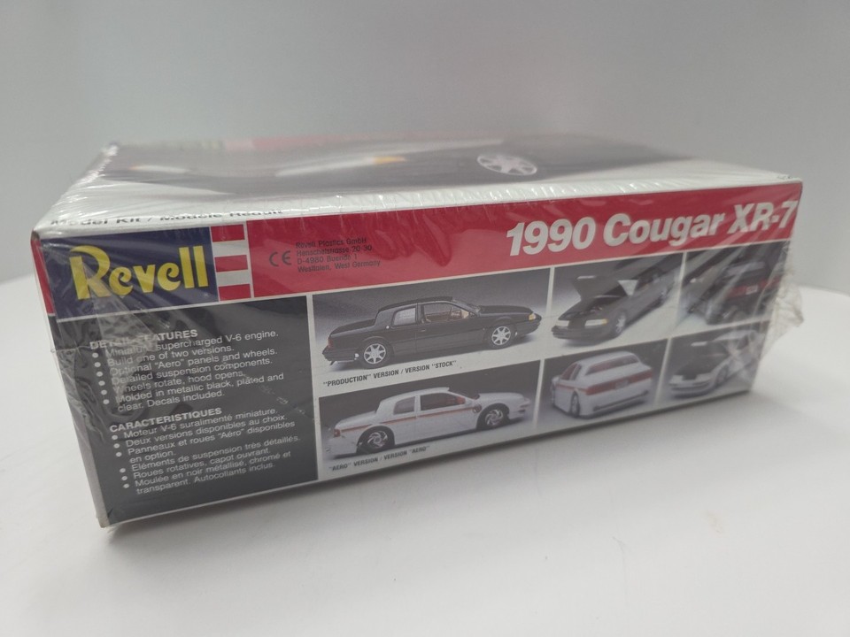Revell 1:25 Scale 1990 Mercury Cougar XR-7 Car Model Kit Vintage ...