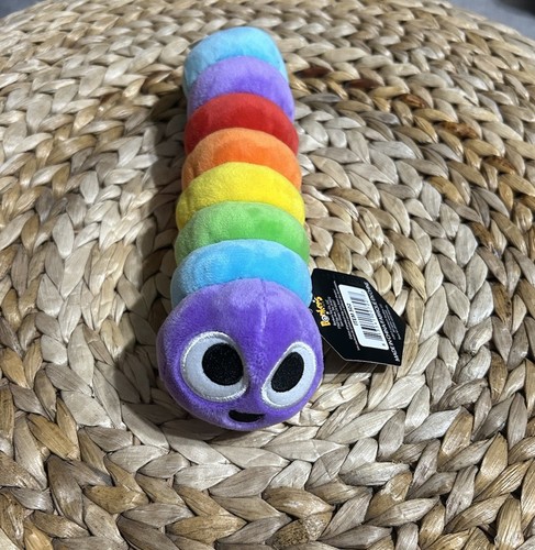 NEW Slither.io Bendable Worm Rainbow 8" Plush Stuffed Toy Game Purple ...