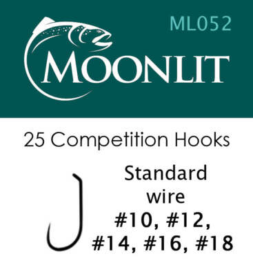 Moonlit Competition Barbless Hook Standard Wide Gape Dry Fly ML052 50 ...