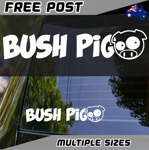 Bush Pig Sticker Car Decal Funny Ute 4x4 4WD Hunting Patrol Cruiser ...