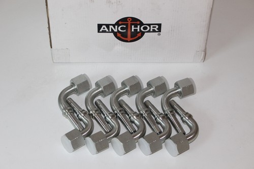 (10) Caterpillar / Anchor - 1/2" Hose to ORFS Female Thread Hydraulic ...