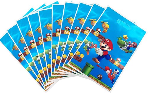 10X Super Mario Candy Party Favour Bag Loot Bag For Kids Birthday ...