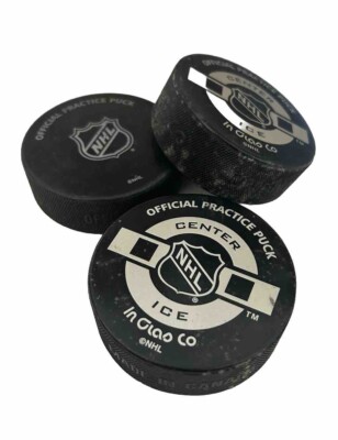 Official NHL Hockey Pucks - 3 Pack of Black Hockey Practice Puck ...