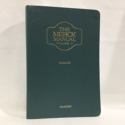 The Merck Manual Volume 2 Specialties HC 1992, 16th Edition Free ...