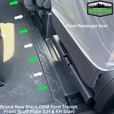 Ford Transit Front Scuff Plates Left Passenger or Cargo Van | Black ...