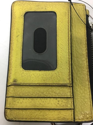 MARC JACOBS × PEANUTS Snoopy Wallet Card Case Yellow Collaboration USED ...