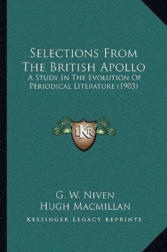 Selections from the British Apollo : A Study in the Evolution of ...