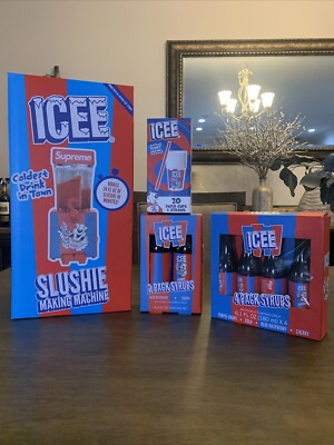 SUPREME ICEE SLUSHIE MAKING MACHINE, CUPS & STRAWS, SYRUPS SET ...