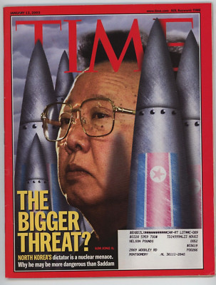 Time Magazine Jan 13 2003 Kim Jong-Il Korea War North South Nuclear ...