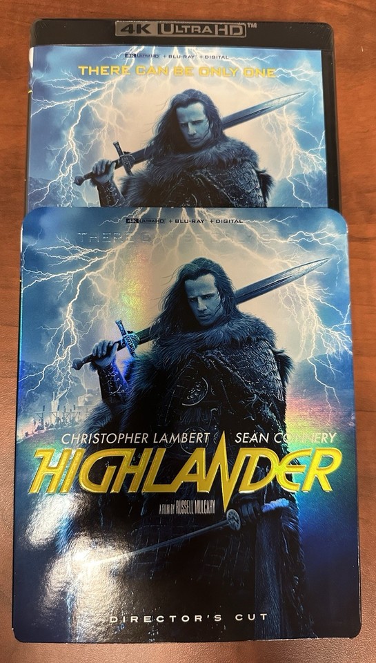 Highlander DIRECTOR'S CUT (4K UHD + BLU RAY + Digital) W/SLIPCOVER, NEW ...