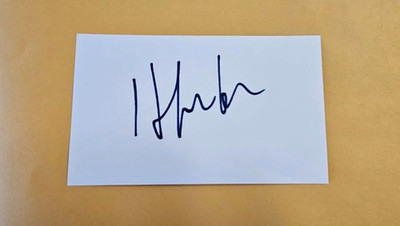 HULK HOGAN SIGNED 3x5 INDEX CARD AUTOGRAPH | eBay