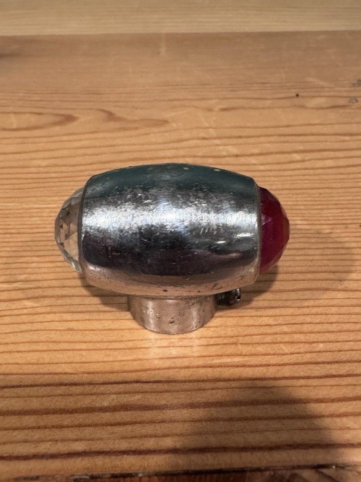 Vintage Glass Jewel Lens Fender Guide Marker Light Housing, Motorcycle ...