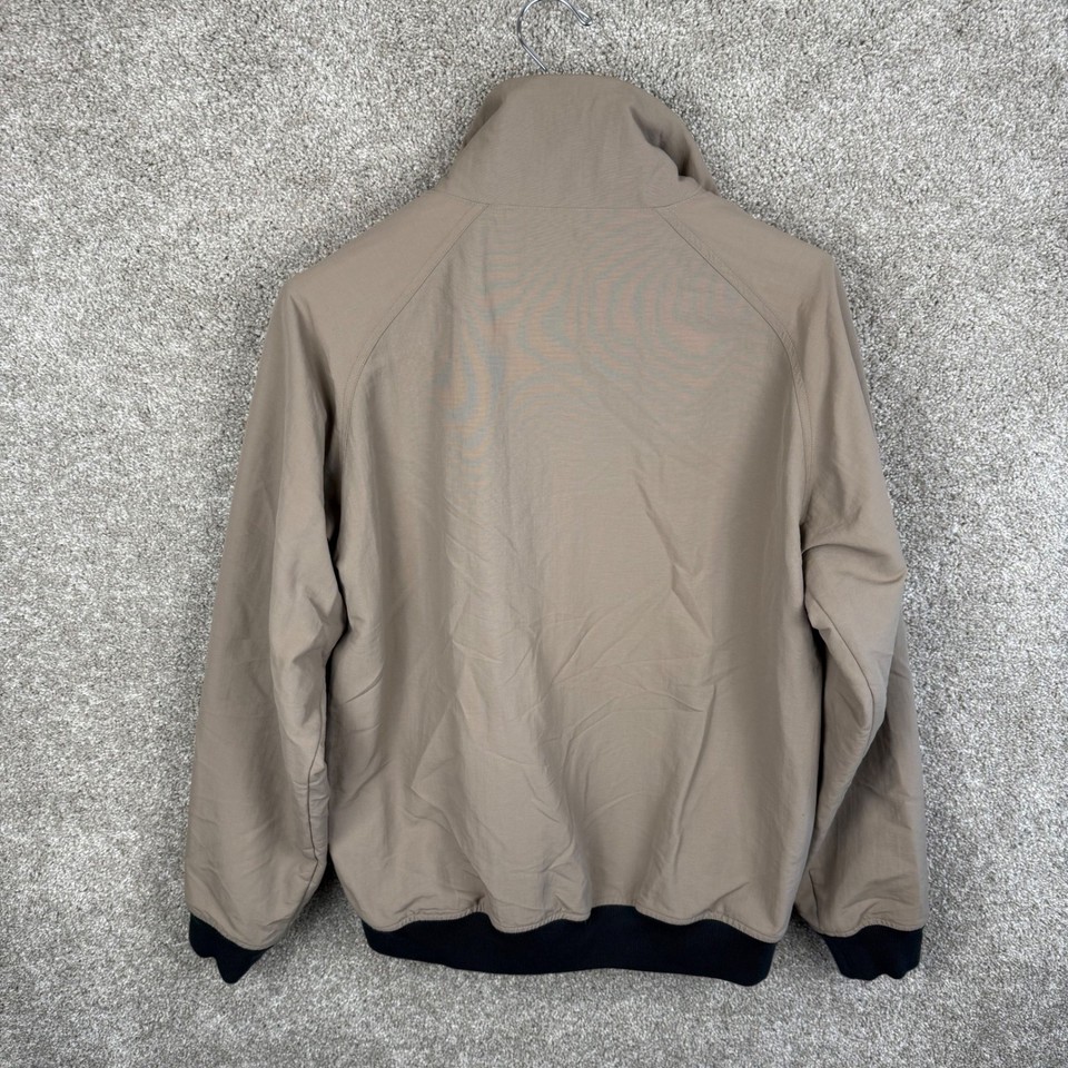 Outdoor Voices Mens Beige Nylon Bomber Jacket Full Zip Casual Outerwear ...