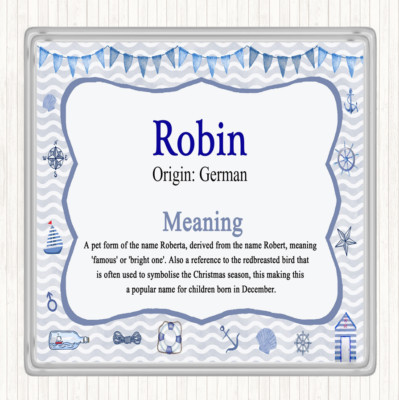 Robin Name Meaning Drinks Mat Coaster Nautical | eBay UK