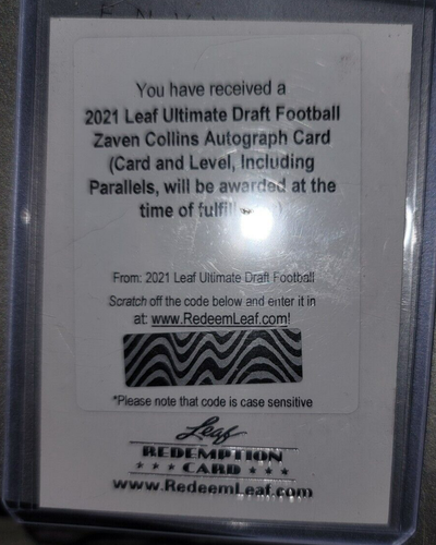 2021 Leaf Ultimate Draft Autograph Zaven Collins | eBay