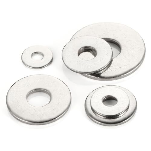 M5 Stainless Flat Washers 14.7mm Outer Diameter 18-8 304 Stainless ...
