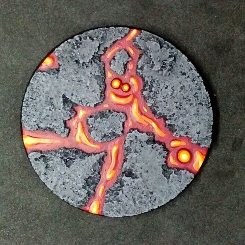80mm resin base Lava for Warhammer 40k AoS (unpainted) | eBay UK