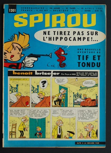 SPIROU 1201 de 1961 - Avec mini-récit n.59 - Franquin - Peyo - Morris...- NEUF | eBay