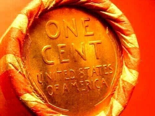 TAILS / TAILS OBW BU LINCOLN WHEAT PENNY ROLL YEAR UNKNOWN OLD VINTAGE ...