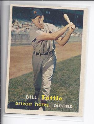 1957 Topps vintage Baseball BILL TUTTLE Tigers #72 card1 | eBay