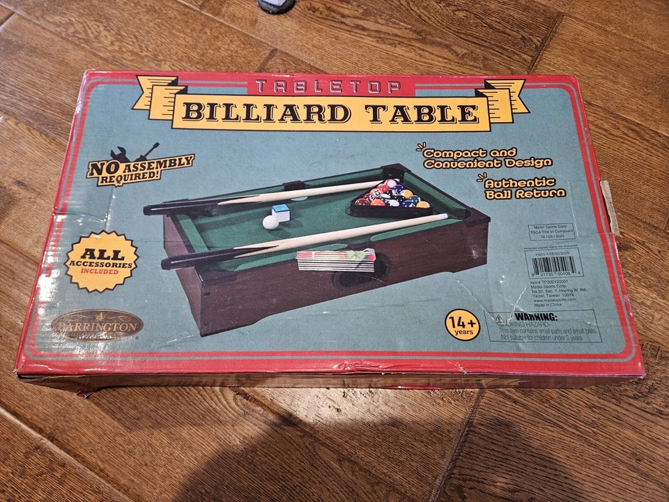 Mini Tabletop Pool Table Small Billiards Game Barrington Billiards ...