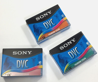 SONY DVC Mini DV Digital Video Cassettes SP 60 Minutes Color NEW SEALED ...