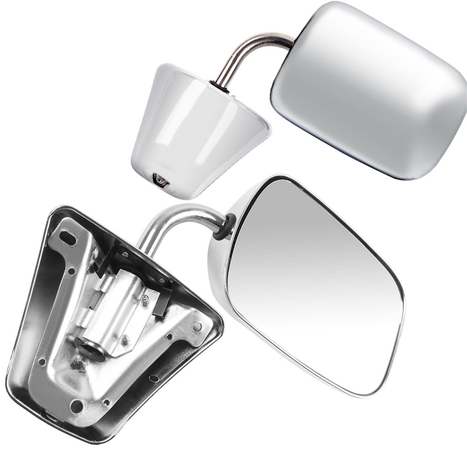 2X LH & RH Side Chrome Manual Fold View Mirrors For Chevy C10 GMC R2500 ...