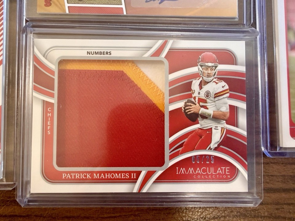 2024 KC Cheifs Lot-Ft Patrick Mahomes Numbers Patch /25 Immaculate 2024 ...