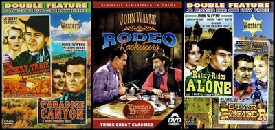John Wayne DVD Lot: Rodeo Racketeers, Paradise Canyon, Claim Jumpers ...