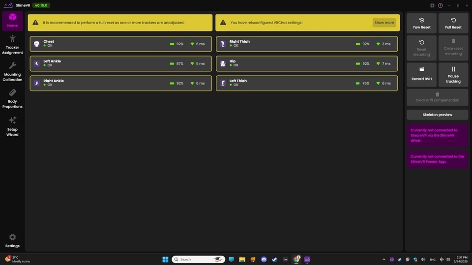 SlimeVR Compatible Full-Body Trackers 9-Pack | VRChat SteamVR FBT Kit ...