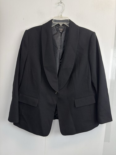 Alex Marie Women's Blazer Size 16W Black One Button Long Sleeves ...