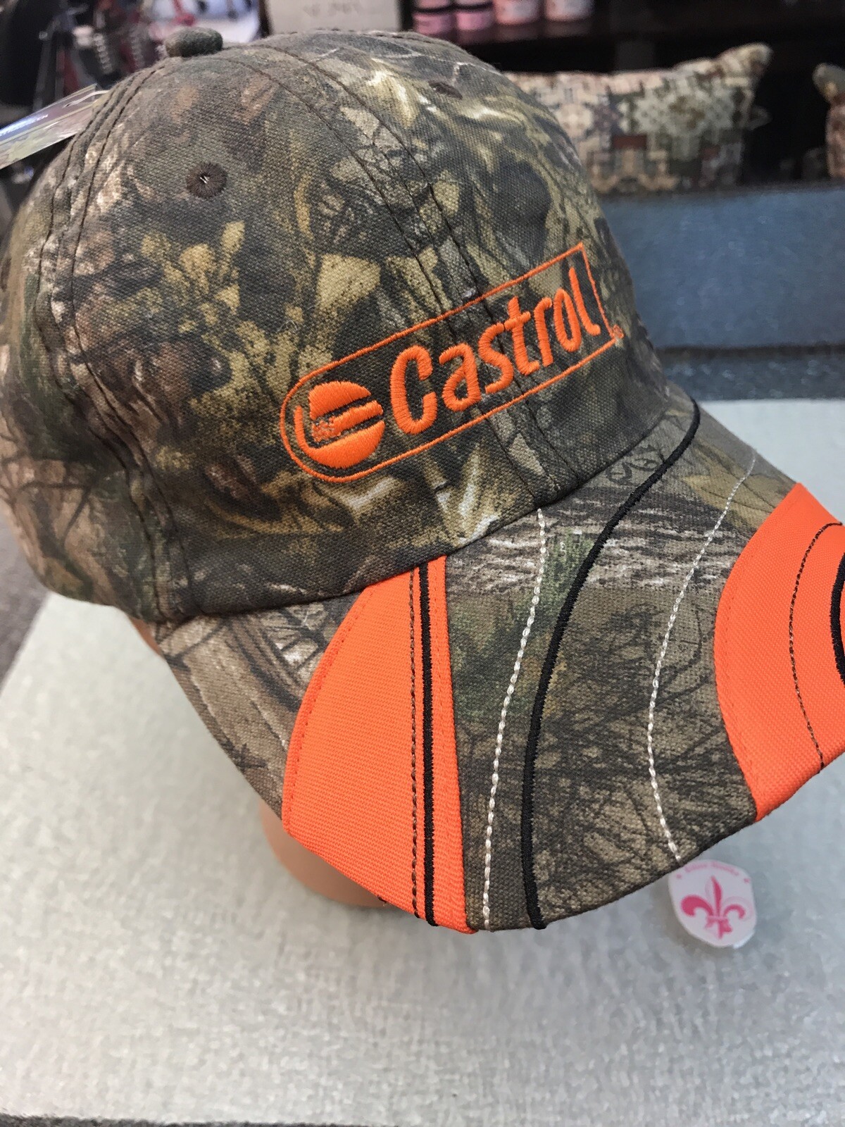Castrol Baseball Cap Camouflage & Orange Realtree Adjustable Hat Blaze ...