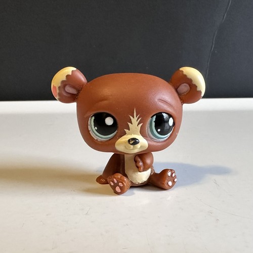 Hasbro LPS Littlest Pet Shop #1075 Brown Bear with Blue Eyes Figure | eBay