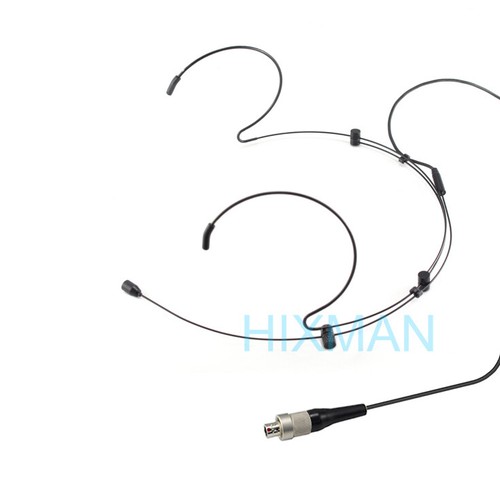 HIXMAN HM3 Black Headworn Mic For Sennheiser Shure Wisycom Transmitter ...