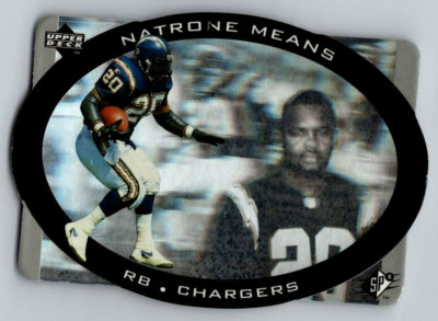 1995 NFL Upper Deck SPX Hologram Natrone Means #38 San Diego Chargers ...